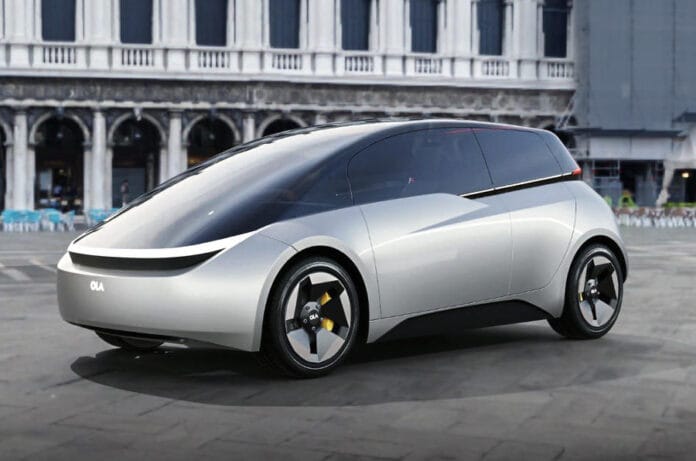 Ola Electric Car Design Revealed, Tesla-inspired Style - E-Vehicle Info