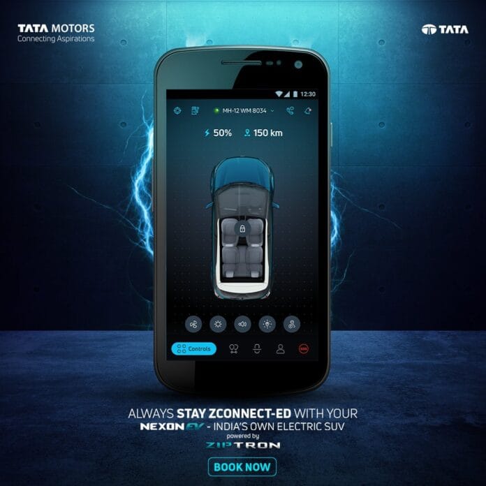 Tata Nexon EV Smart Features: Explore 35 ZConnect App Features - E ...