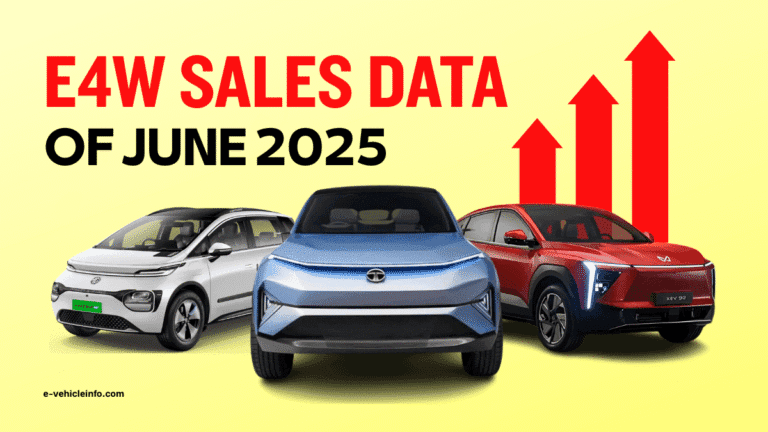 June 2025 Electric Car Sales In India – Top 10 Electric Four-Wheeler Companies - E-Vehicle Info