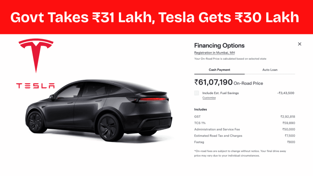 Tesla: Govt Takes ₹31 Lakh, Tesla Gets ₹30 Lakh — Is India’s EV Tax ...